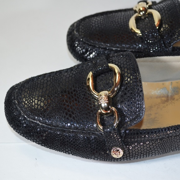 Anne Klein | Shoes | Anne Klein Yetta Black Snake Skin Loafers | Poshmark